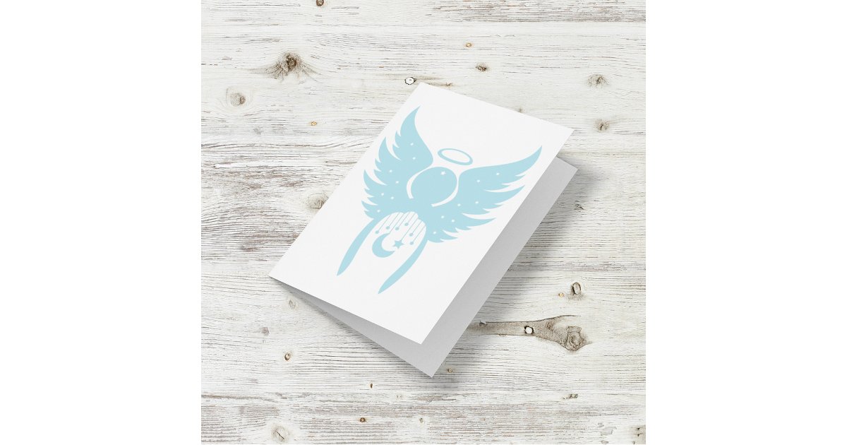 Angel In Light Blue Greeting Cards | Zazzle