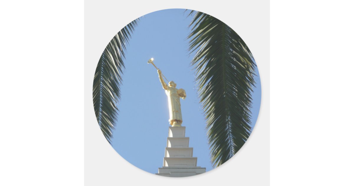 Angel Moroni Classic Round Sticker | Zazzle