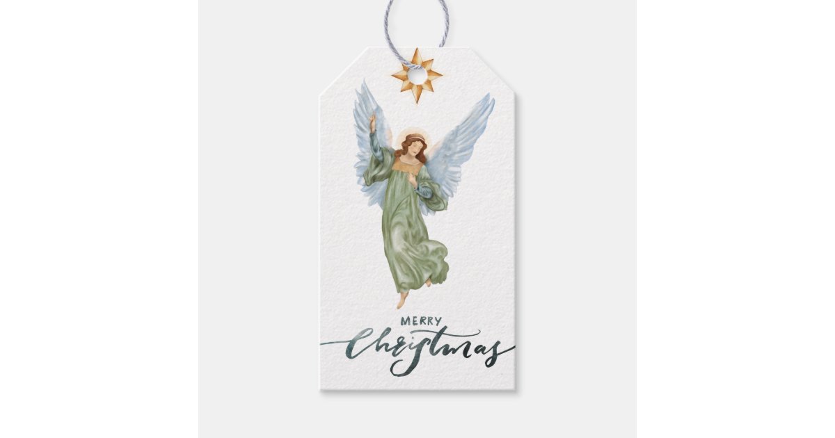 Angel Nativity Gift Tags | Zazzle