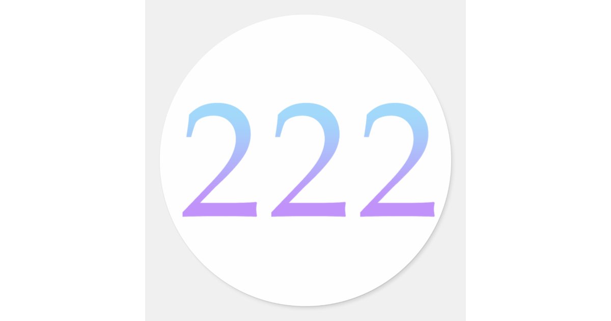 Angel Number 222 - Alignment Classic Round Sticker | Zazzle