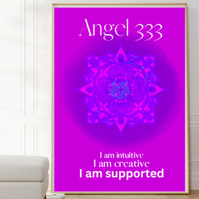Angel number 333 poster | Zazzle