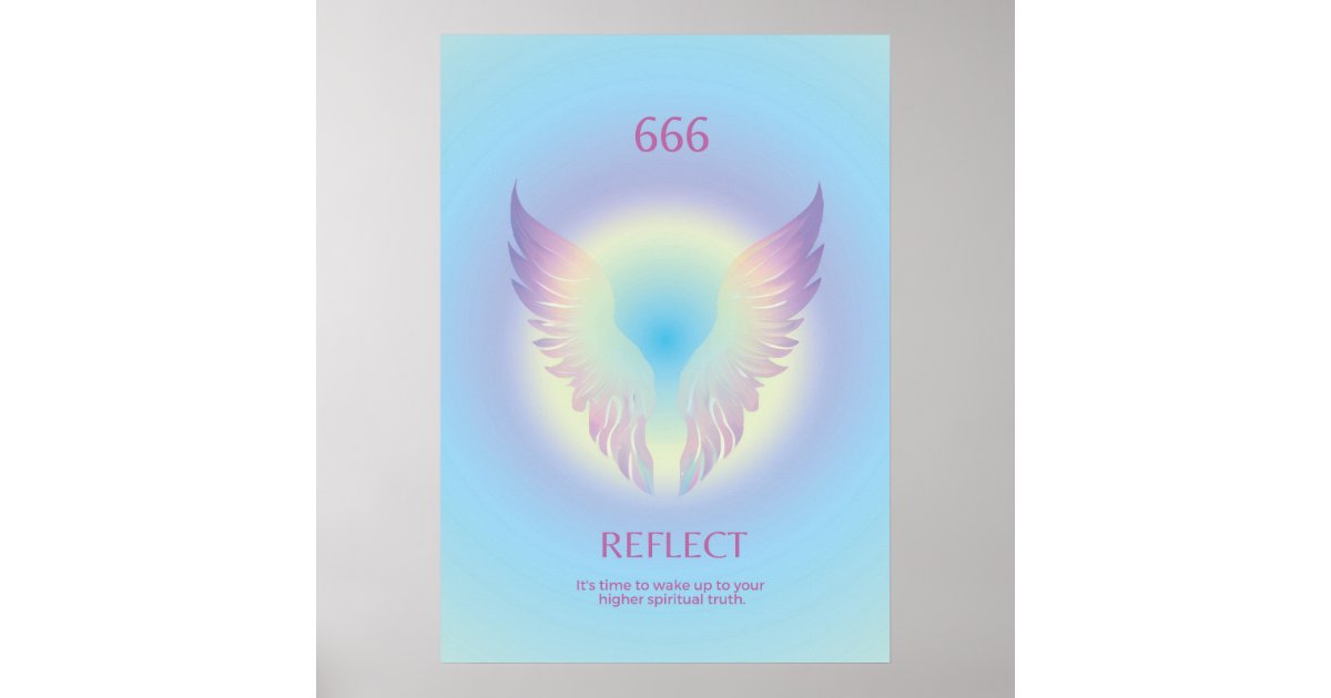 Angel Number Aura 666 Reflect Poster | Zazzle