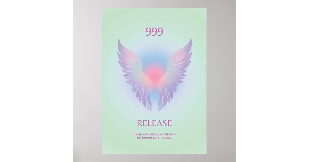Angel Number Aura 999 Release Poster | Zazzle