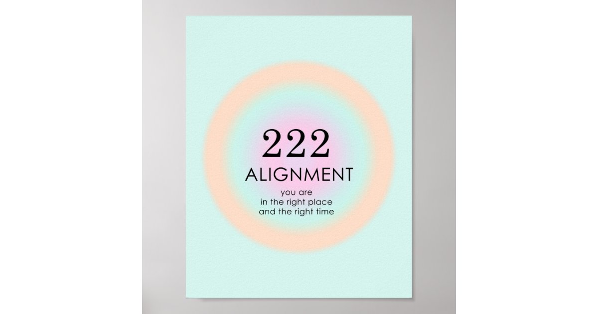 Angel Numbers Numerology 222 Alignment Poster | Zazzle