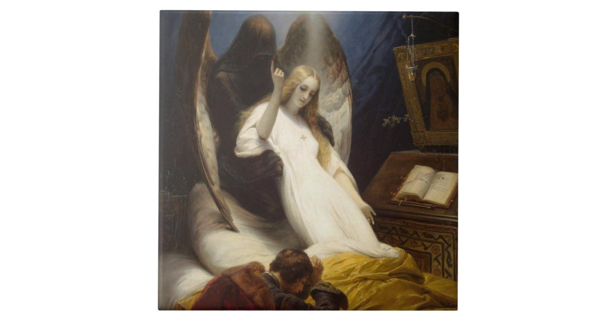 Angel of Death (Going to Heaven) (Horace Vernet) Ceramic Tile | Zazzle