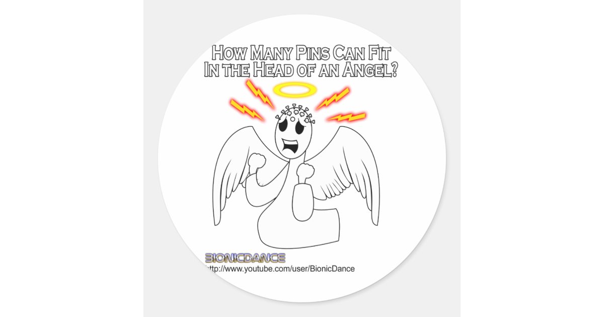 Angel Pinhead Classic Round Sticker | Zazzle