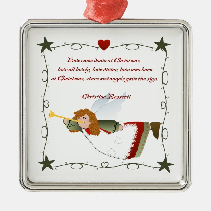 Angel Poem Christmas Ornament | Zazzle