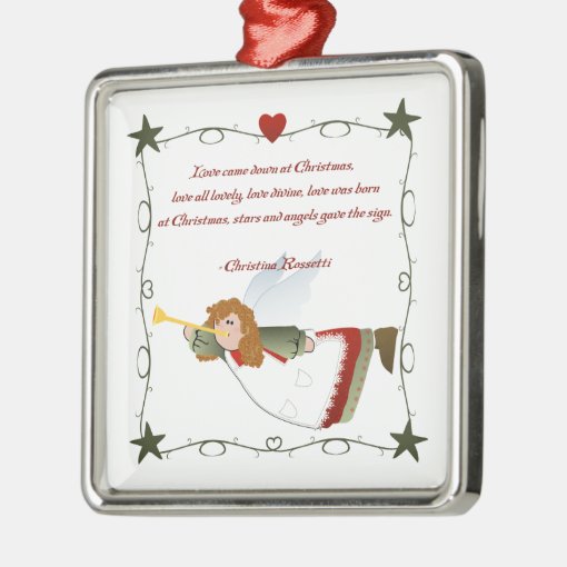 Angel Poem Christmas Ornament | Zazzle