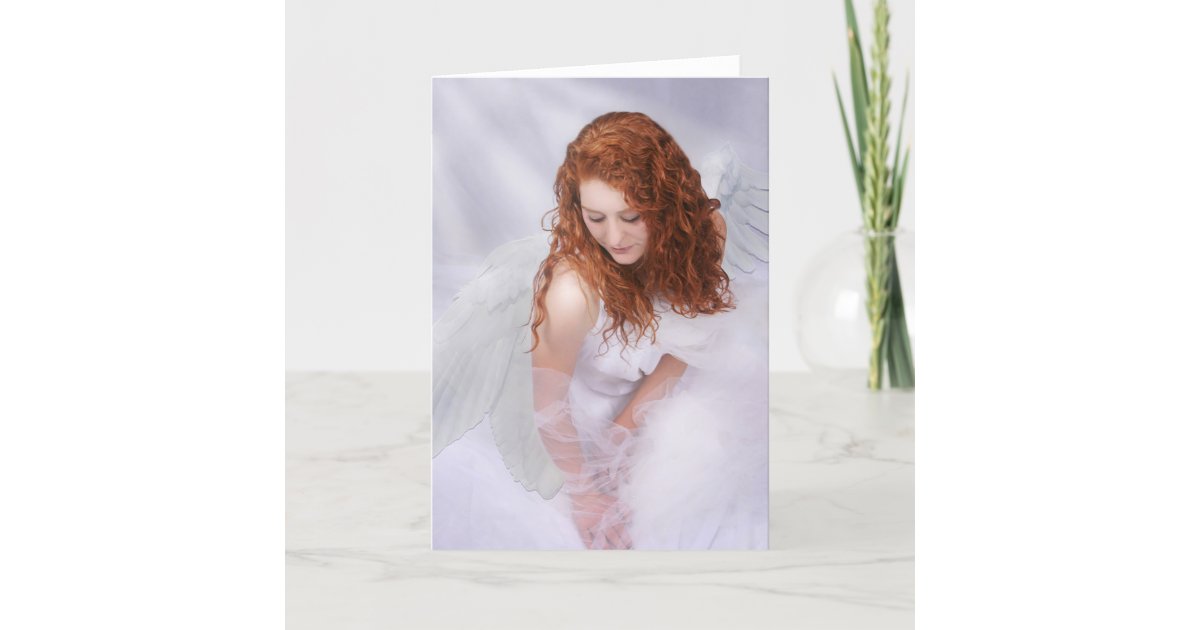Angel "Reflection" Christmas Greeting Card | Zazzle