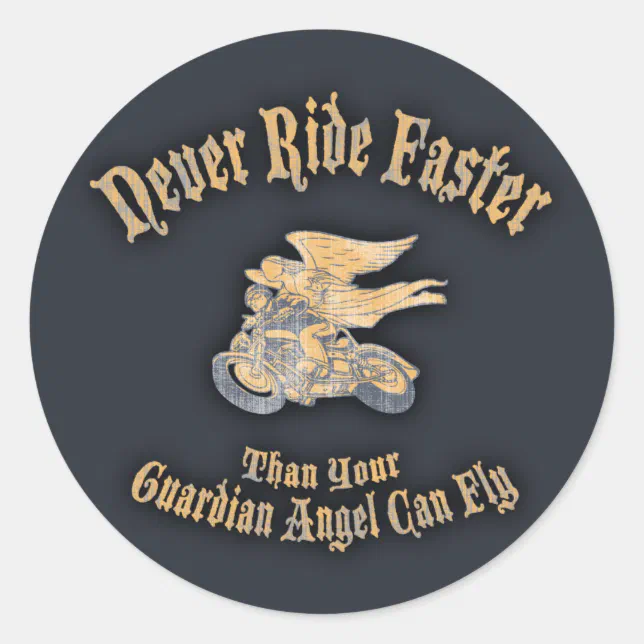 Angel Speed Classic Round Sticker | Zazzle