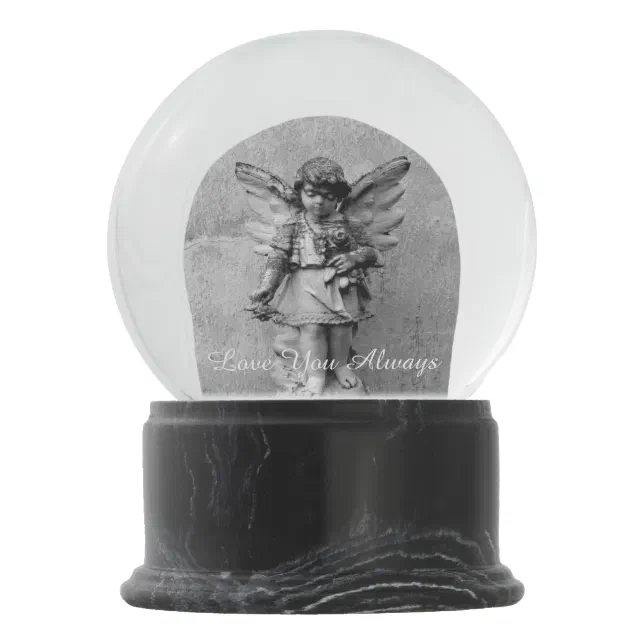 Angel Statuary Memorial Globe Snow Globe | Zazzle