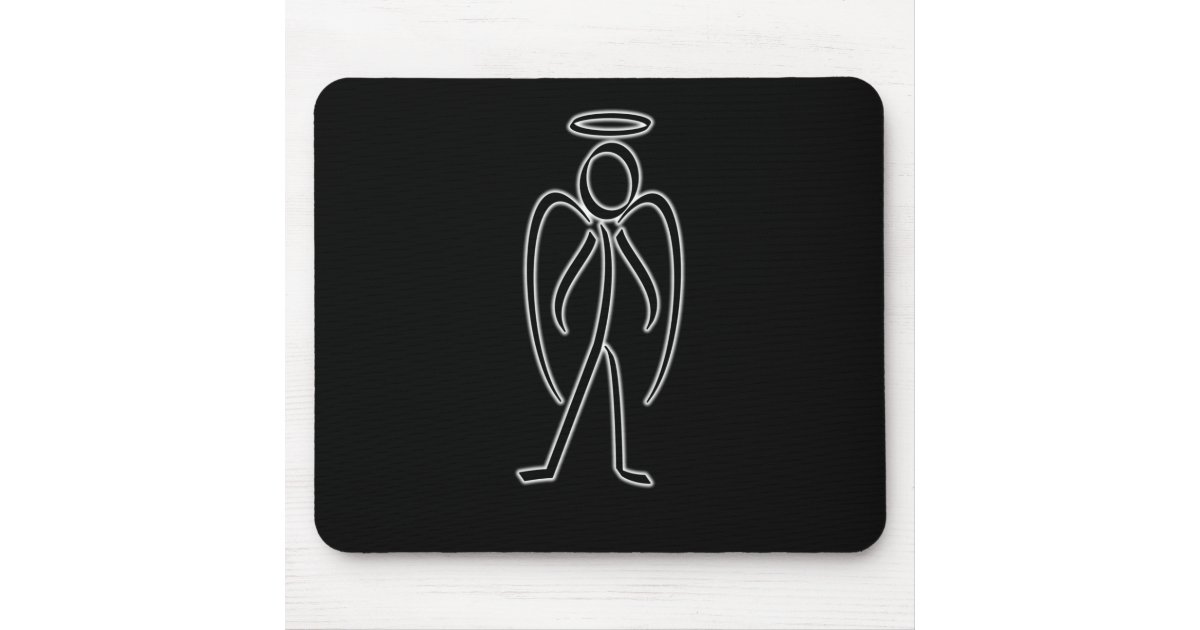 Angel - Stickman Mousepad | Zazzle