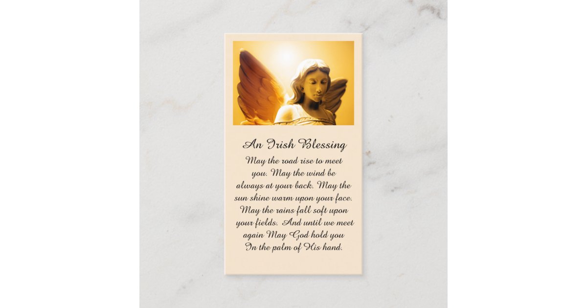 Angel Sympathy Prayer Card | Zazzle