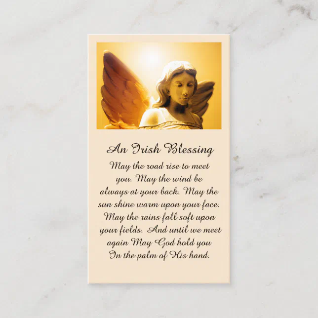Angel Sympathy Prayer Card | Zazzle
