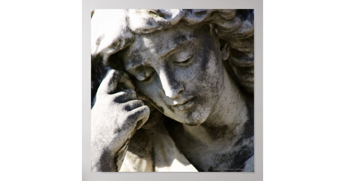 Angel Thinking Canvas Poster | Zazzle