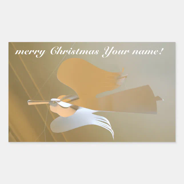 Angel trumpets rectangular sticker | Zazzle