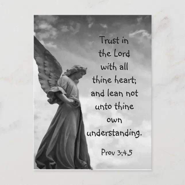 Angel Trust in the Lord Quote Inspirational Quote Postcard | Zazzle