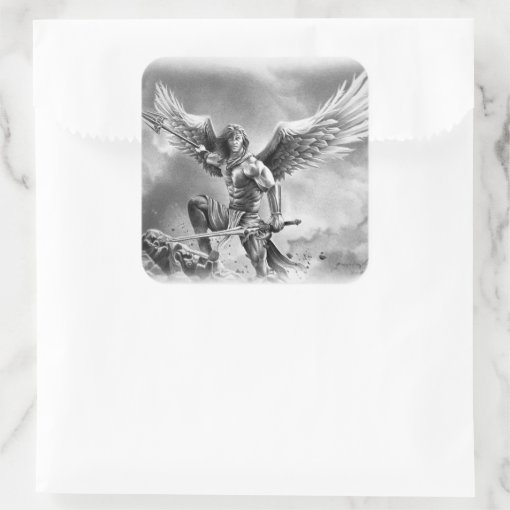 ANGEL WARRIOR Square Sticker | Zazzle