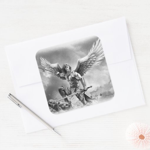 ANGEL WARRIOR Square Sticker | Zazzle