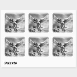 ANGEL WARRIOR Square Sticker | Zazzle