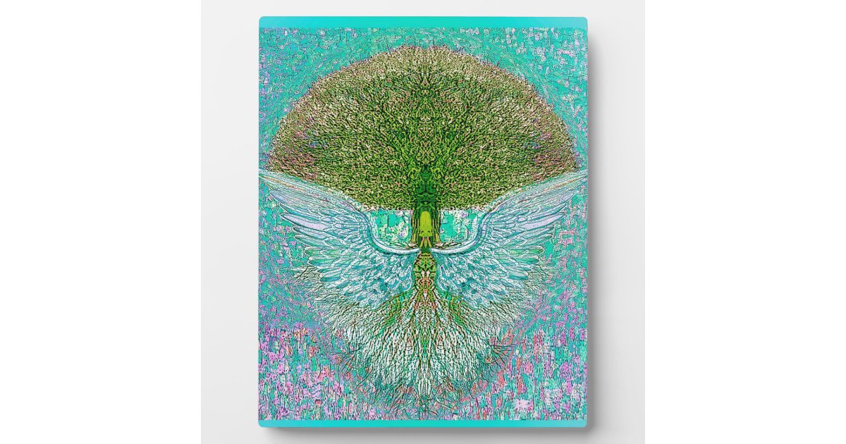 Angel Wing Tree of Life Plaque | Zazzle