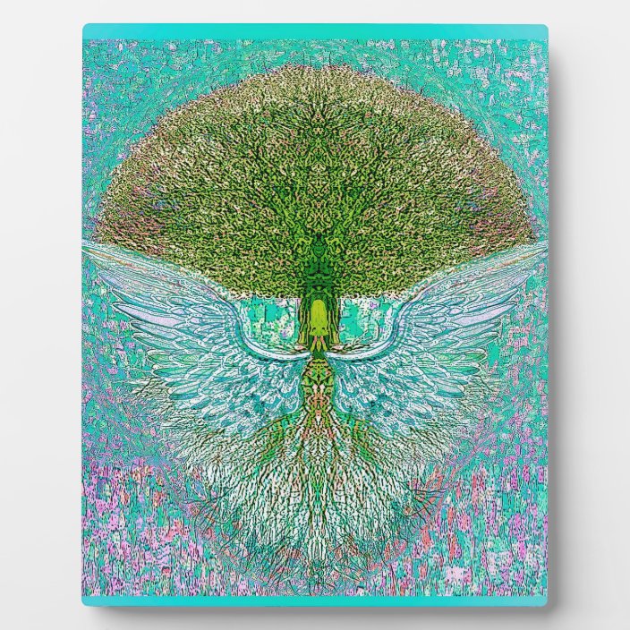 Angel Wing Tree of Life Plaque | Zazzle.com