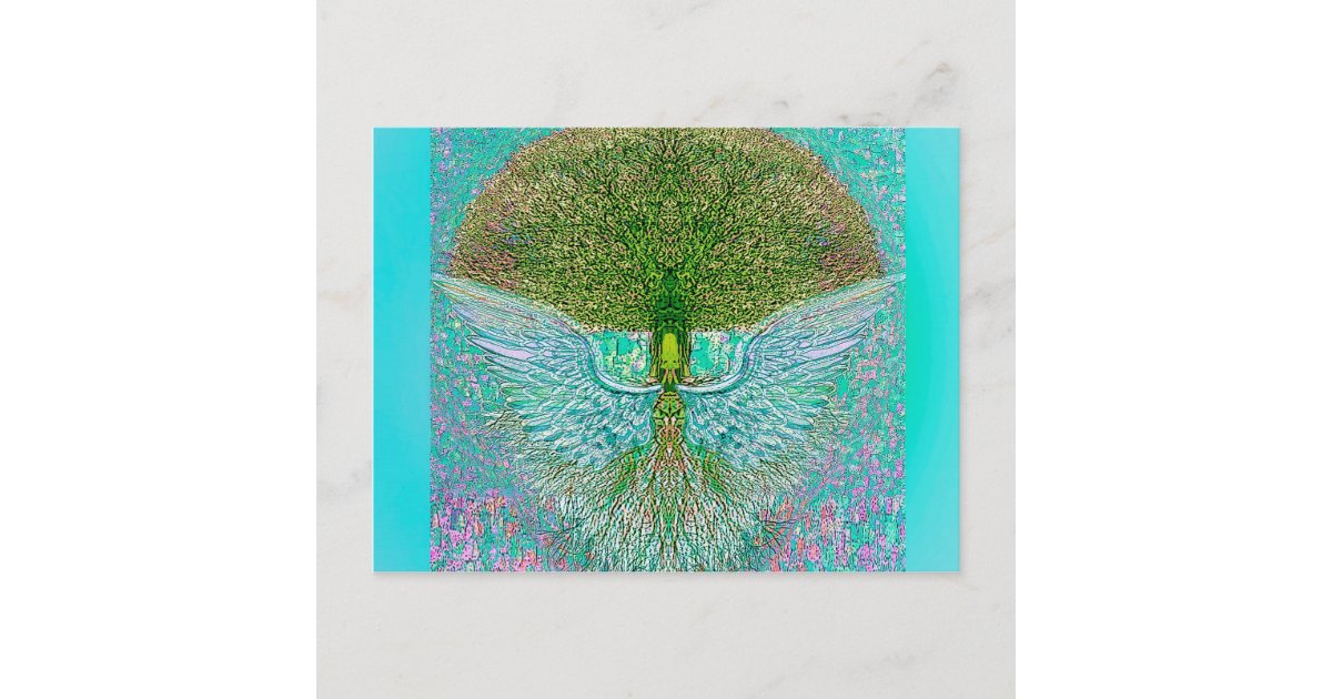 Angel Wing Tree of Life Postcard | Zazzle