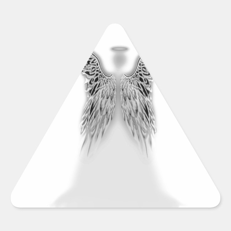 Angel Wings and Light Triangle Sticker | Zazzle