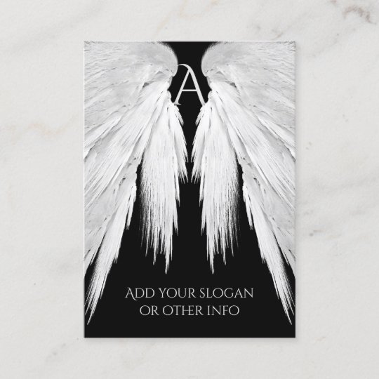 ANGEL WINGS Black Business Card | Zazzle.com