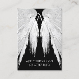 Angel Wings Black Business Card | Zazzle