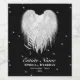 ANGEL WINGS Heart Starry Night Black Wine Label | Zazzle