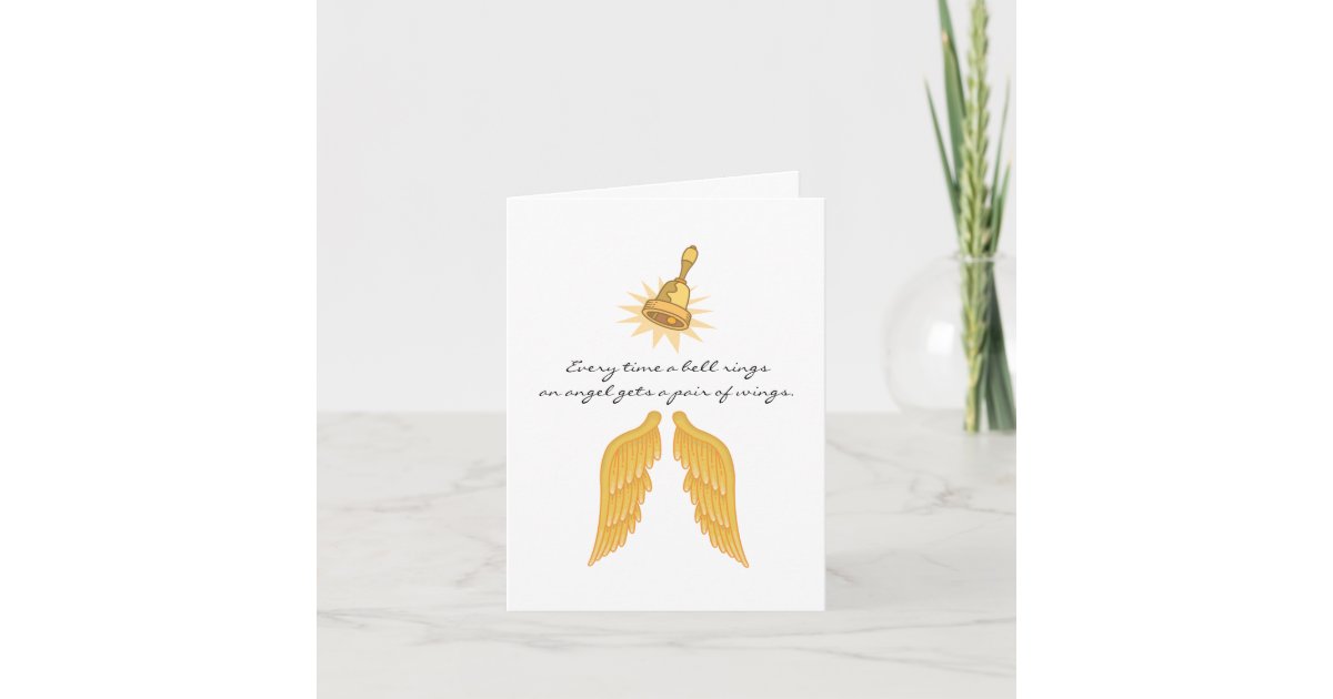 Angel wings note card | Zazzle