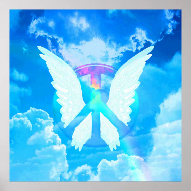 Angel Wings & Peace Sign | Zazzle