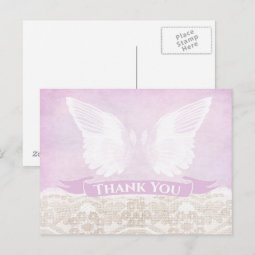 angel wings postcard, angel thank you note postcard | Zazzle