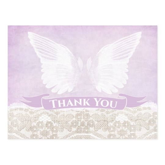 angel wings postcard, angel thank you note postcard | Zazzle.com