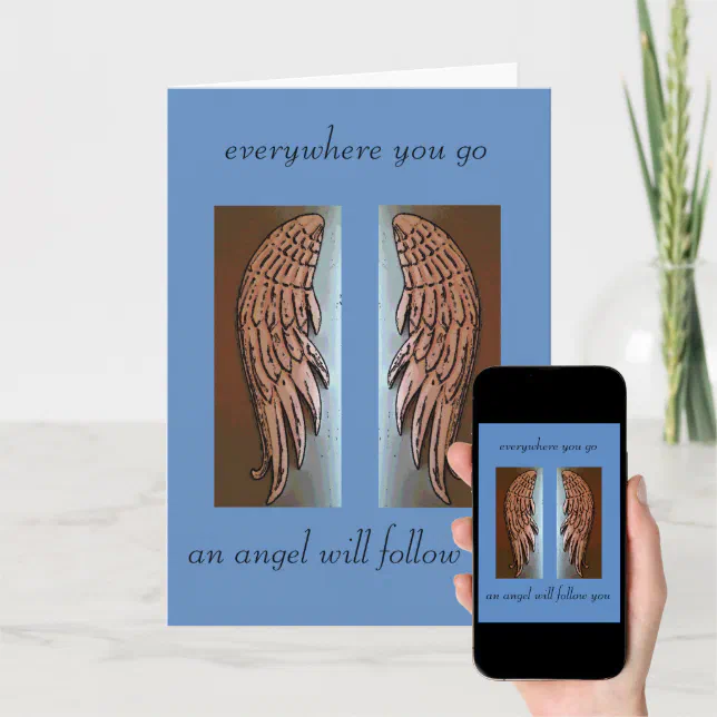 Angel wings sympathy card | Zazzle