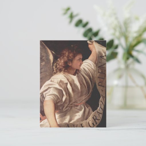 Angel with Banner 1522 Postcard | Zazzle