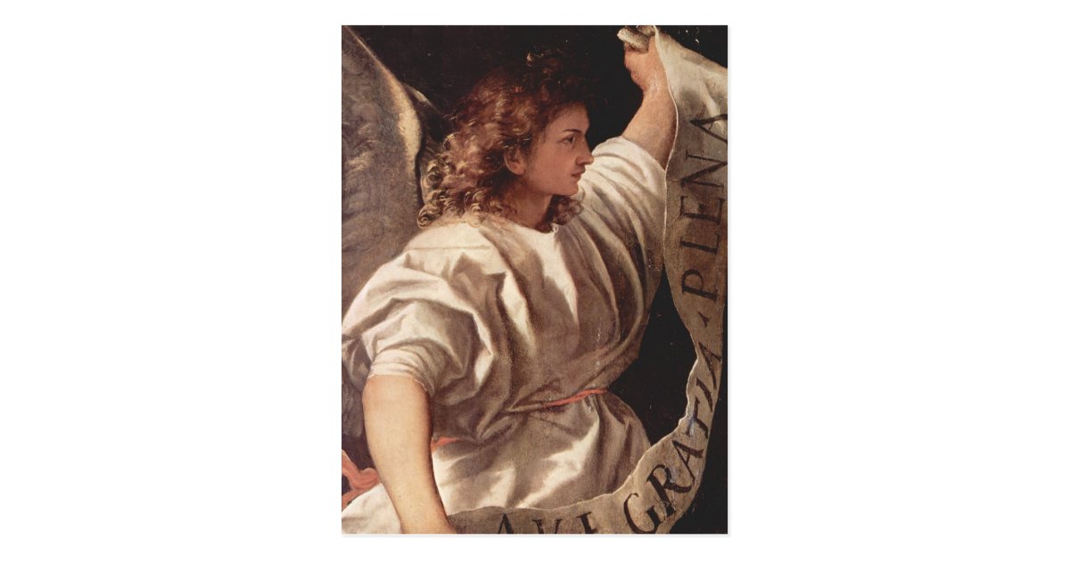 Angel with Banner 1522 Postcard | Zazzle.com