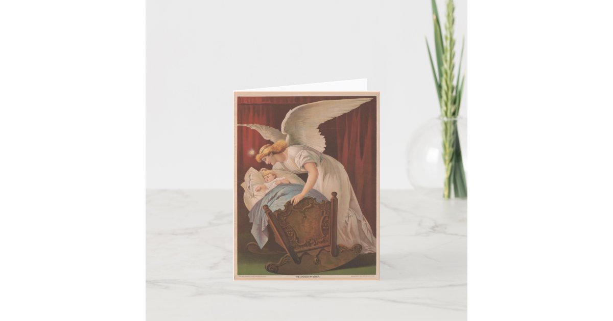 Angel With Child 1st Birthday Card | Zazzle