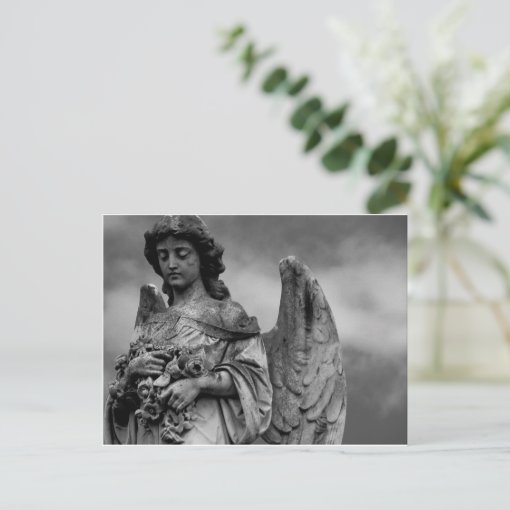 Angel with Roses Postcard | Zazzle