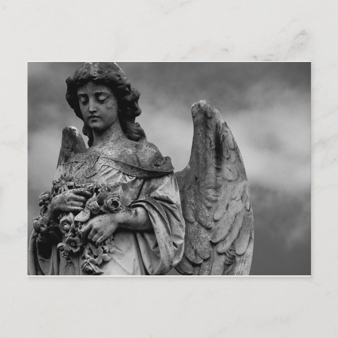 Angel with Roses Postcard | Zazzle