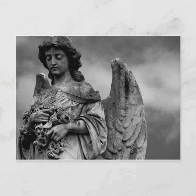 Angel with Roses Postcard | Zazzle