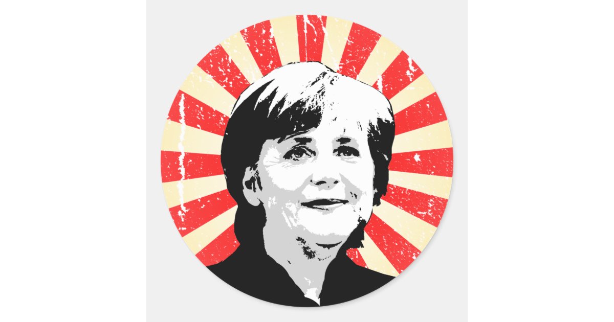 Angela Merkel Classic Round Sticker | Zazzle