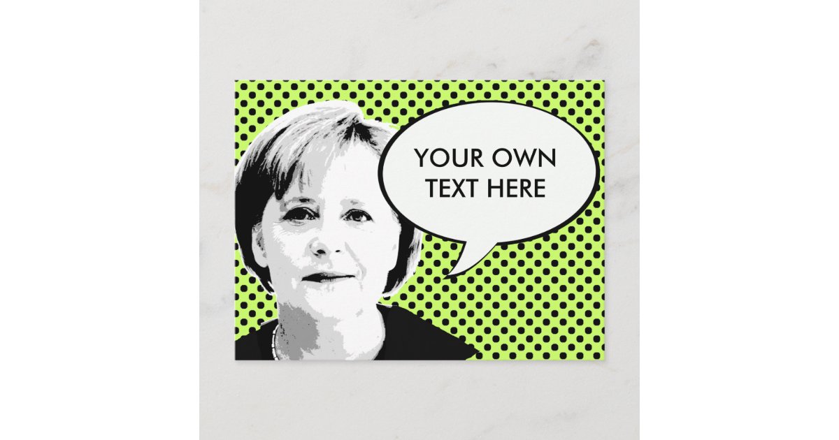 Angela Merkel -- International Leader -.png Postcard | Zazzle