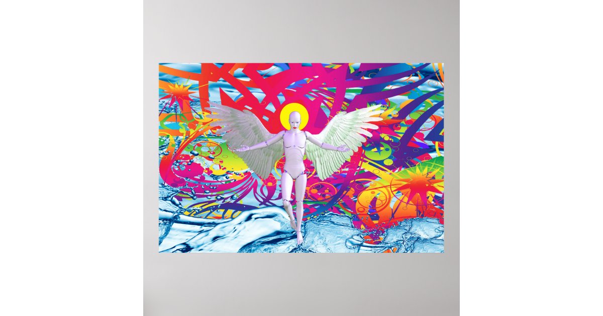 Angelic Robot Poster | Zazzle
