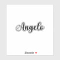 Angelo Name - Handwritten Calligraphy Sticker | Zazzle