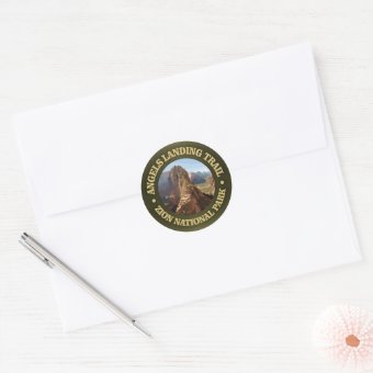 Angels Landing Classic Round Sticker | Zazzle
