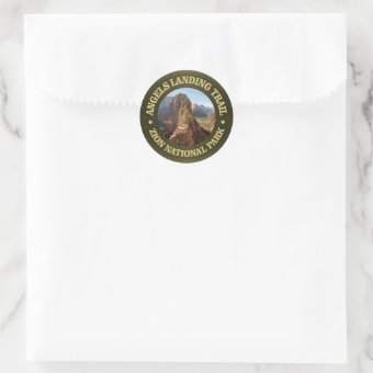 Angels Landing Classic Round Sticker | Zazzle
