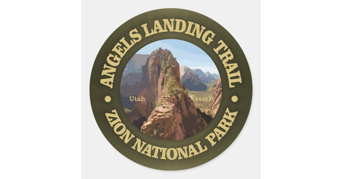 Angels Landing Classic Round Sticker | Zazzle