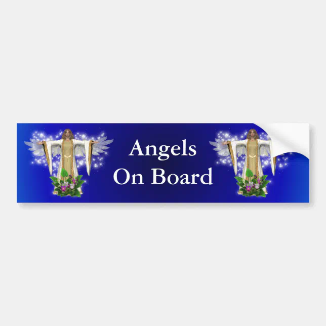 Angels On Board Inspirational Bumper Sticker | Zazzle